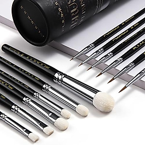 Miniature Paint Brushes Dry Brush Set, 12pcs Miniature Painting Modeling Fine Detail Paint Brush Set, Drybrush Paint Brush for Miniature, Vallejo, Model, Citadel, Figurine