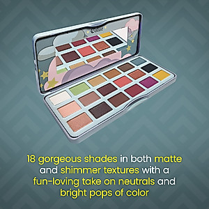 Ccolor Cosmetics Fairy Tale Eye Shadow Palette Makeup, 18 Ultra-Blendable, Vibrant Matte & Shimmer Eyeshadow - Eyeshadow Palette Set With Mirror - Long Lasting, Travel-Size Makeup Palette