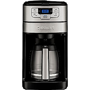 Cuisinart DGB-400 Automatic Grind and Brew 12 Cup Coffemaker Black/Stainless Bundle with 1 YR CPS Enhanced Protection Pack