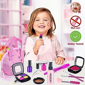 ZITA ELEMENT 14 Pcs 18 Inch Girl Doll Accessories and Makeup Set Includes Doll Dress with Makeup Stuff for 18 Inch Girl Doll My Our Life Journey Generation Girl Doll Accessories