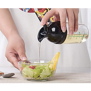 Nicunom 3 Pack Salad Dressing Shaker, 7 Oz Good Grips Dressing Mixer Shaker Bottles, Black & White & Green