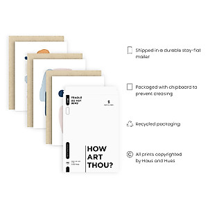 HAUS AND HUES Abstract Painting - Set of 3 Modern Abstract Wall Art, Boho Art Wall Decor, Abstract Artwork, Neutral Wall Art, Abstract Art, Minimalist Wall Art, Abstract Decor (Framed Black 12x16)