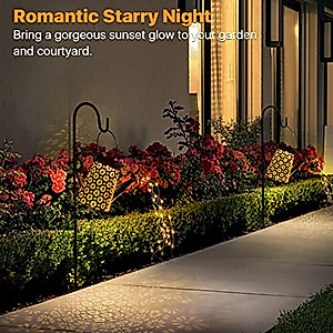 Imoli Outdoor Solar Watering Can with Lights Garden Decor Large Solar Powered Lanterns Hanging Waterproof LED Decorative Retro Metal Kettle String Lights for Table Yard Pathway Walkway Gardening Gifts