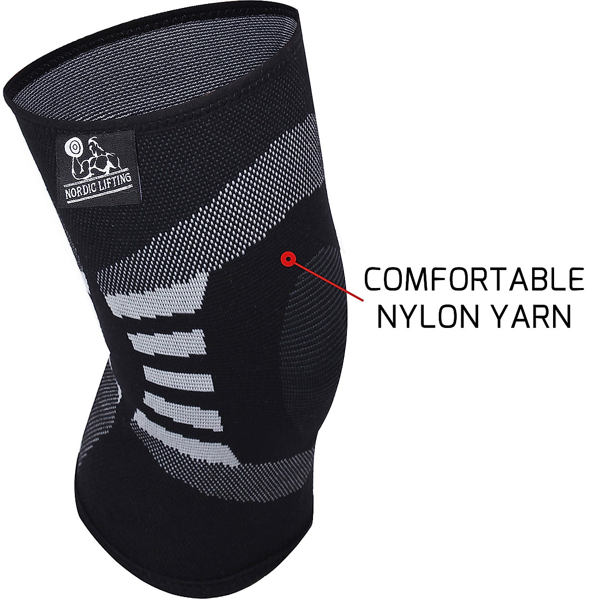 Knee Compression Sleeves (1 Pair) - Support for Arthritis Prevention & Recovery (X-Large, Grey)