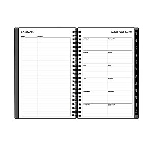 2024 Blue Sky™ ASMBLD Weekly/Monthly Planning Calendar, 5" x 8", Gray, January to December 2024, 145154