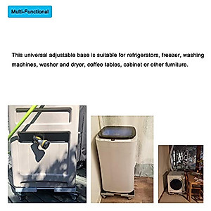 Artilife Multi-Functional Furniture Dolly Roller Base Adjustable Removable Base Refrigerator Stand for Washing Machine Refrigerator and Dryer