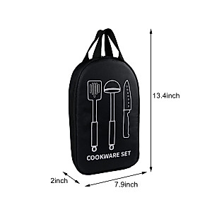 XHSP Folding Knife Bag Chef Knife Bag - More Than 20 Knife Bags and Knife Sets for Kitchen Tools, Hidden Back Pocket, Waterproof Fabric, Knife Storage Bag for Chefs & Students