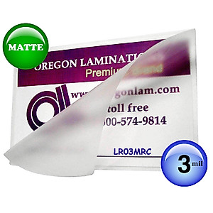 Oregon Lamination Hot Laminating Pouches Letter (Pack of 100) 3 Mil 9 x 11-1/2-inch Matte/Matte