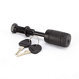 Heininger Black 5/8" Diameter Pin 6001 Advantage SportsRack 2" Threaded Receiver Trailer Hitch Lock