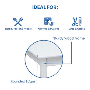 Delta Children MySize Kids Wood Table and Chair Set (2 Chairs Included) - Ideal for Arts & Crafts, Snack Time, Homeschooling, Homework & More - Greenguard Gold Certified, Mint