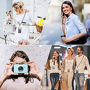 XLDLQU Cell Phone Lanyard, 1× Universal Crossbody Lanyard, 1× Adjustable Wrist Strap, 1× Finger Strap, 2× Key Rings and 3× Phone Patch Available for Most Mobile Phone (Black)