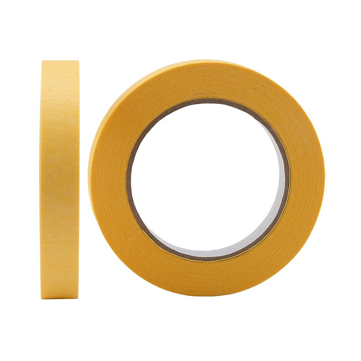 Lichamp 10-Pack Automotive Refinish Masking Tape Yellow 18mm x 55m, Cars Vehicles Auto Body Paint Tape, Automotive Painters Tape Bulk Set 0.7-inch x 60 Yards x 10 Rolls