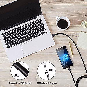 Micro USB Cable,2Pack Extra Long Android Charger Cable 10Ft 6Ft,Durable Fast Phone Charger Cord Android USB Charging Cable for Samsung Galaxy S7 S6 S7 Edge S5,Note 5 4,LG G4,HTC,PS4,Camera,MP3