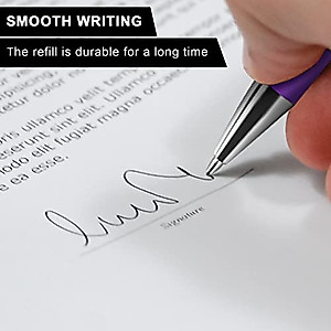 Discring 8 PCS Ballpoint Pen & 4 Pen Clips - High Precision Colorful Metallic Ballpoint Pen with Anti-Scratch Stylus Tip