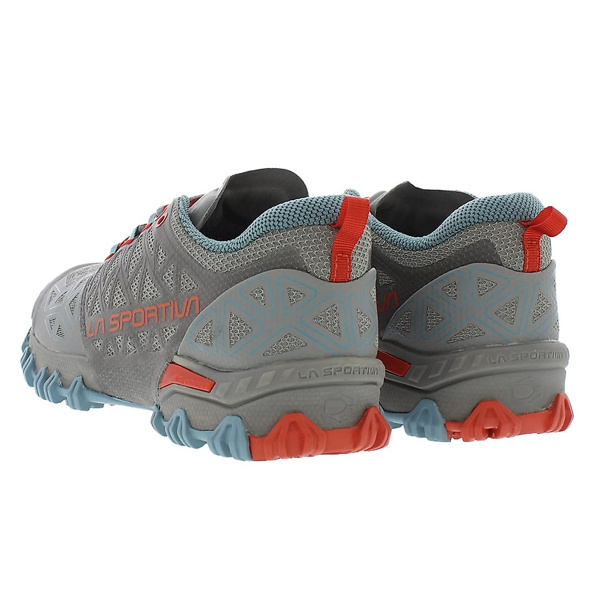 La Sportiva Womens Bushido II Trail Runnng Shoes, Moon/Paprika, 8