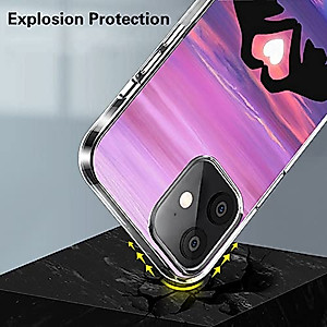 KARTXITAI Case Compatible with Reno2,Shockproof Slim Thin Silicone Protective Anti-Fingerprint Anti-Scratch Anti-Fall Phone Cover - Love,Sky,Sunset,Glow,Lovers