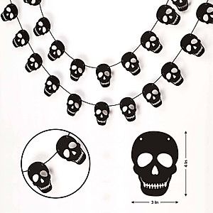 Seyal® Black Skull Garland - Birthday Decorations,Party Decorations,Party décor,Creative Decoration