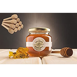 20 PCs Honey Dipper Sticks - 3-inch Wooden Honeycomb Stirrers for Honey Jar - Wedding Party Favors, Charcuterie & Cheese Board Accessories