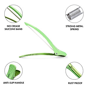 Framar Neon Hair Clips 10 pack – Professional Hair Clips for Styling Sectioning, Salon Hair Clips For Sectioning Hair, Hair Styling Clips for Hair, Hair Clip, Hair Cutting Clips Hair Sectioning