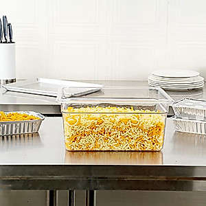 Restaurantware Met Lux 1/2 Size Food Storage Container 1 6 Inch Deep Proofing Box - Rectangle Graduated Measurements Clear Plastic Food Grade Storage Container Dishwashable Lids Sold Separately