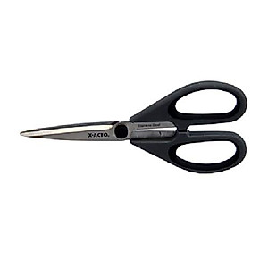 X-Acto Multi-Material Scissors with Heavy Duty 3MM Stainless Steel Blades (X3038) , Black