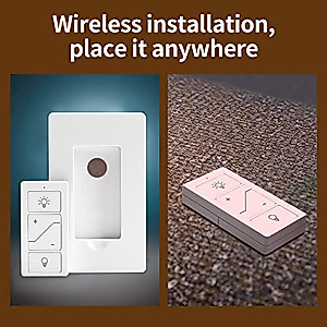 Humpptom Light Switch, Dimmer Switch with Wireless Remote Control, Single Pole Smart Switch Support 2.4G&5G Compatible with Alexa