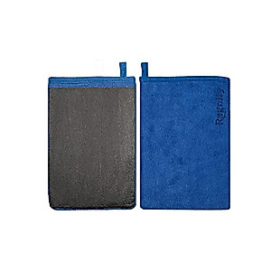 Ragnify Pack of 2 Clay Mitt Auto Detailing Medium Grade Alternative Mitt for Flawless Removal of Surface Bonded Micro Contaminant (Blue)