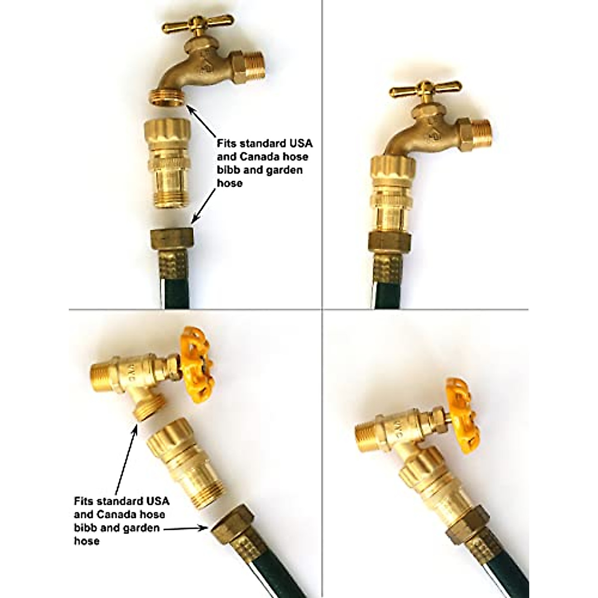 Heavy Duty 25 psi Water Pressure Regulator 3/4 inch Hose Thread Drip Irrigation System Pressure Reducer, Lead-Free Brass
