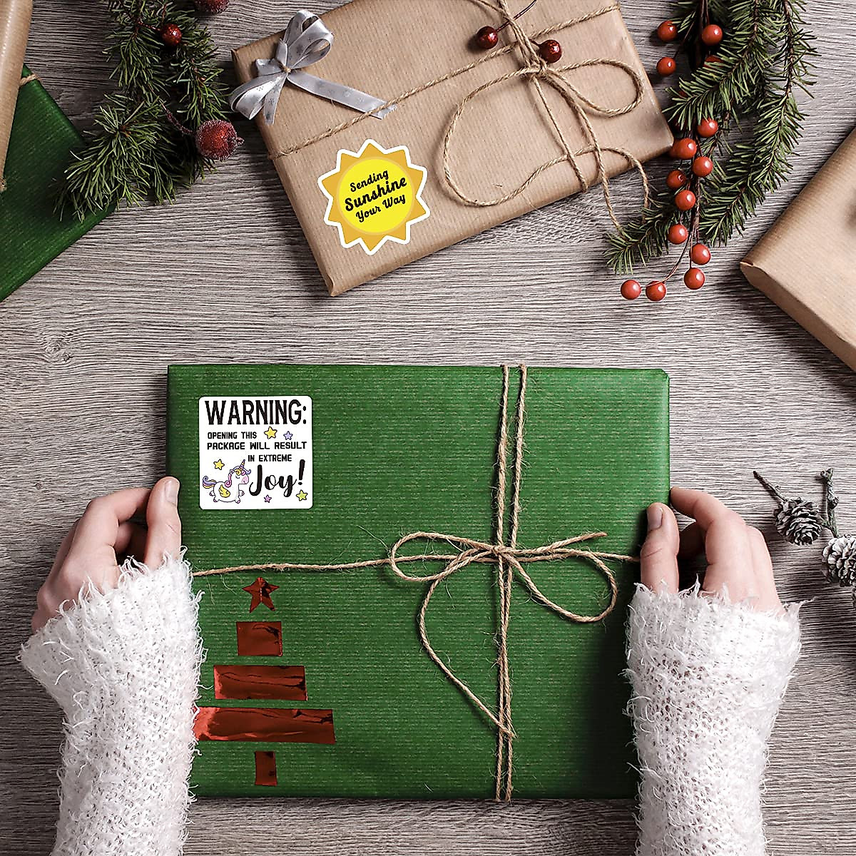 SNANA 1.5 Inch Thank You Sticker, Small Business Packaging Unicorn Handmade, 500 PCS