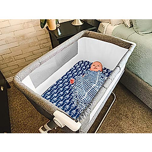 Bassinet Bed Sheets – Premium Bassinet Fitted Sheets 4 Pack – 100% Jersey Knit Cotton Cradle Sheets – Bassinet Bedding for Standard Size Oval or Halo Bassinet Pads – Bassinet Sheet for Boy & Girl