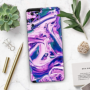 DesignSkinz Liquid Abstract Paint V37 Protective Vinyl Decal Wrap Skin Cover Compatible with The Samsung Galaxy S20 (Screen Trim & Back Glass Skin)
