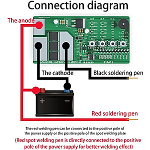 Spot Welder Control Board, 6 Gear Adjustable Spot Welding Machine Lithium Battery Control Board Kit DIY 18650/26650 Batteries, Portable Mini Handheld Welder, Spot Welder PCB Circuit Board (100-900A)
