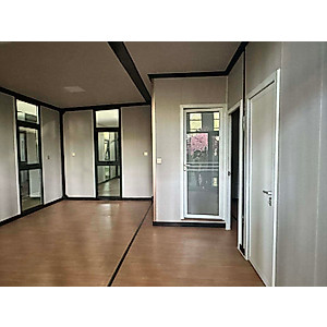 Generic Prefabricated Customizable Mobile House with Lockable Doors and Windows, Outdoor Storage Sheds with Cabinet and Restroom, Spacious Rooms (20FT), Black, 20-FOOTER