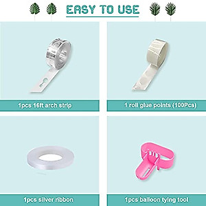 Amandir 151Pcs Jungle Safari Balloon Garland Kit, Metallic Green Gold Tropical Balloons Arch Artificial Palm Leaves for Animal Dinosaur Two Wild One Birthday Baby Shower Decoration Boys Party Supplies