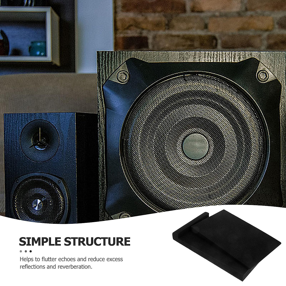 Loudspeaker Acoustic Foam 2PCS Speaker Acoustic Pads Foam Studio Monitor Speaker Cushion High Density Acoustic Foam for Sound Improvement Vibrations Speaker Foams Pad