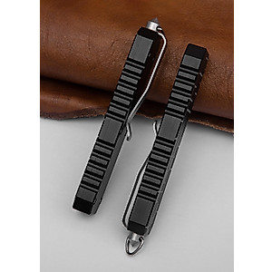 Tenchilon TQ38 Aluminium Alloy Scalpel Pocket Knife with Clip, Small EDC Telescopic Retractable Box Cutter 20pcs Carbon Steel Blades Box Cutter, Precision Craft DIY Knife for Office Home Arts