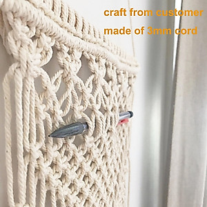Macrame Cord 3mm 109 Yard 100% Natural Cotton Wall Hanging Plant Hanger Craft Making Knitting Cord Rope 109 yd (3mm)