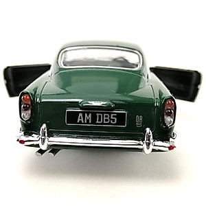 Sport Racing Classic Model Car Die-Cast 1:38 1963 Aston Martin DB5 Green Color Toy Collection Pull Back Open Door Hobby Collectible,unisex