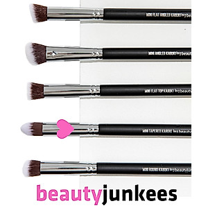 Small Concealer Brush Under Eye – Mini Tapered Kabuki Makeup Brush for Blending, Setting, Contour Eyeshadow, Powder, Cream Make Up, Vegan Synthetic