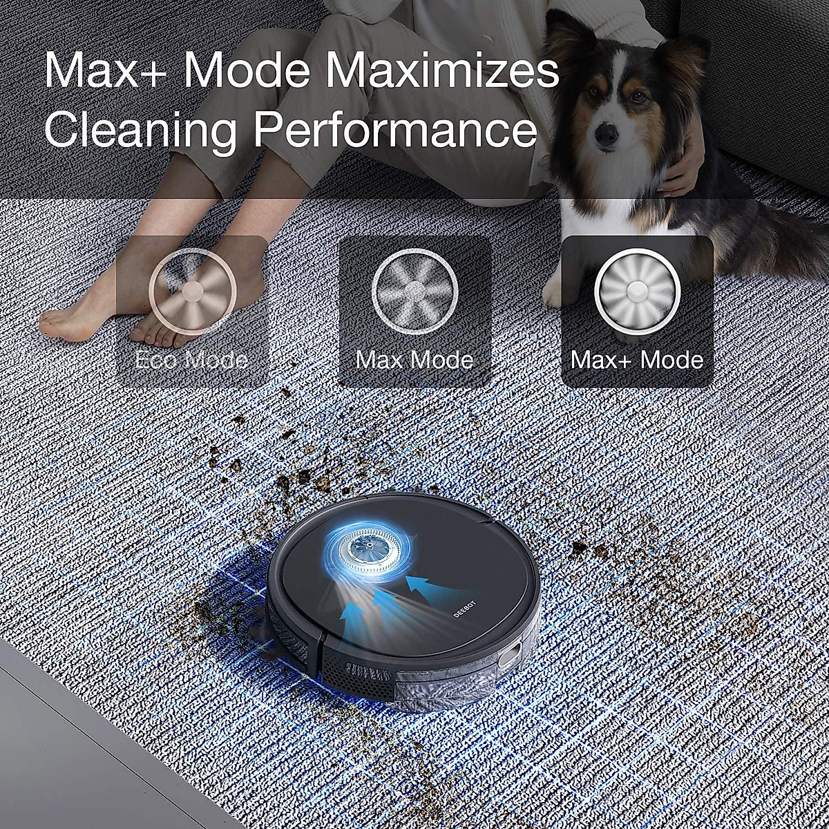 ECOVACS DEEBOT OZMO 950 2-in-1 Robot Vacuum Cleaner & Mop with Smart Navi 3.0 Technology, Up to 3 Hours of Runtime, Multi-Floor Mapping, 3 Levels of Suction Power, and Hard Floors & Carpets (Renewed)