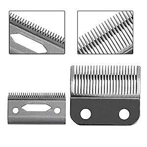Replacement Blade for Wahl Clippers, Professional Precision 2 Holes Adjustable Hair Trimmer Parts Blades Compatible with Wahl 5 Star Series Cordless, Super Taper, Magic Clip Clipper for Barber