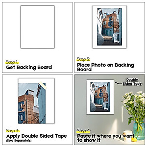 Golden State Art, Pack of 50, 8x10 Inch White Backing Boards