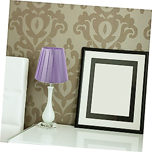 Purple Fabric Drum Lamp Shade for Table Lamps - Clip-on, 5.5x3.5x4.9 Inch