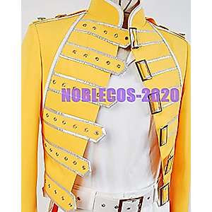 noblecos The Band Lead Singer Fredie Cosplay Costume Halloween Costume Full Set (Male XXL)