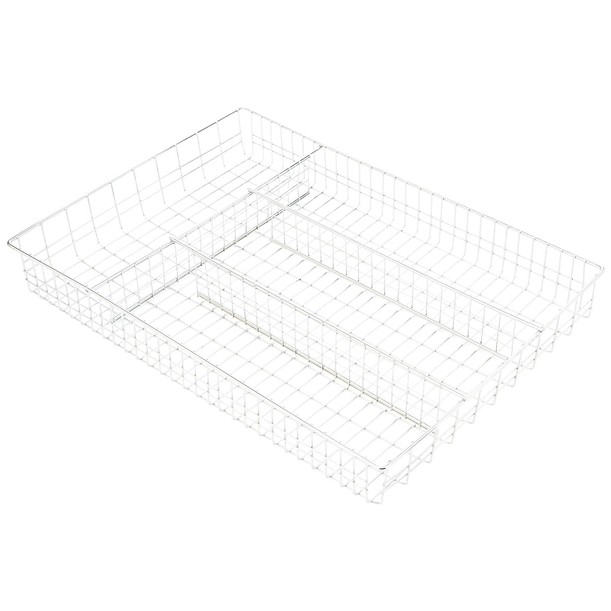 Kitchen Craft Metal Wire Cutlery Tray with 5 Sections, 36 x 26 cm (14" x 10")
