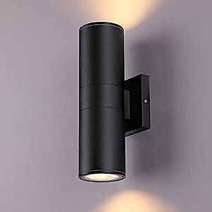 DAKAFUL Up and Down Wall Lights 1 Pack, Cylinder Outdoor Wall Sconce Light Aluminum Modern Outdoor Light Fixture and Exterior Wall Sconces Anti-Rust Waterproof for Porch Patio Wet Location Door Way