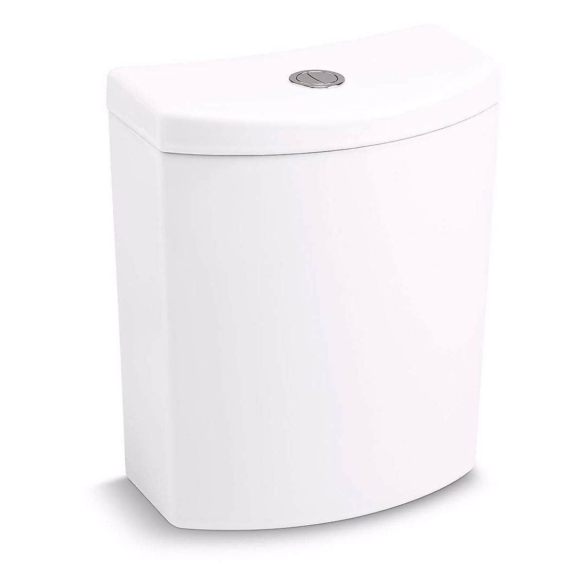 KOHLER 3569-0 Persuade Curv Toilet Tank, Dual-Flush 1.0 GPF or 1.6 GPF, Top-Mount Two-Button Flush, Toilet Tank Only, White