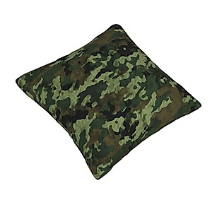 AdaNti Green Military Camo Print Throw Pillow Cover Square Soft Cushion Cover Throw Pillow Case for Home Decor Living Room Bed Couch Car 20"x20"