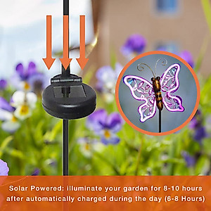 Crosslight Neon Butterfly LED Waterproof Outdoor Garden Stake Light - Decorative Electronic Light Garden Decor for Yard, Lawn, Patio, Deck, Pathway, Pond, Backyard