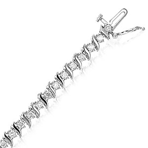 Vir Jewels 1.50 cttw Certified SI2-I1 IGI Diamond Bracelet 10K White Gold S-Link 7 Inch